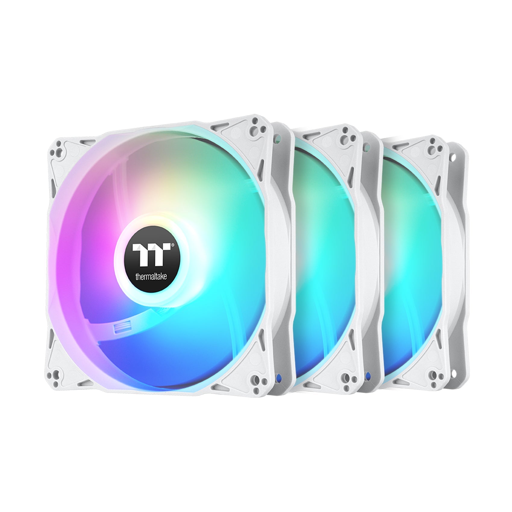 LE120 ARGB Sync PC Cooling Fan White (3-Fan Pack) – Thermaltake Australia