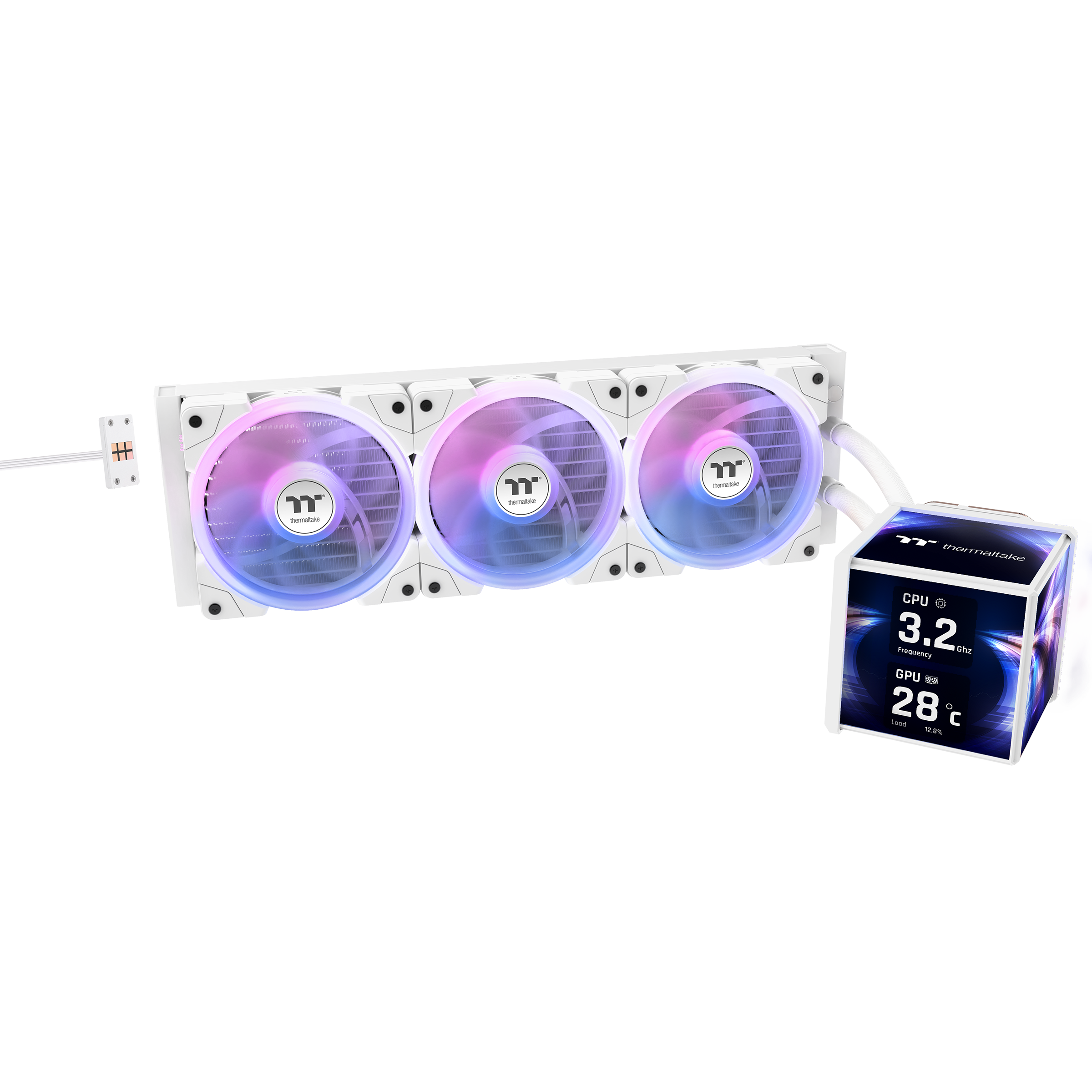 MINECUBE 360 Ultra ARGB with 3.95" Quad-LCD Cube Display AIO Liquid CP ...